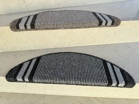 Vopi Nášlapy na schody Gandia béžový půlkruh, samolepící - 28x65 půlkruh (rozměr včetně ohybu)