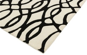 Černý  koberec Blondie Wire White Rozměry: 120x170 cm