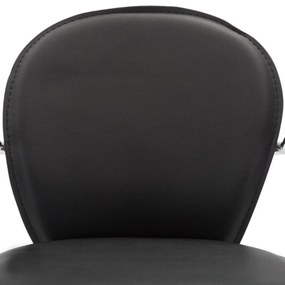 Petromila Barová stolička s područkami černá umělá kůže