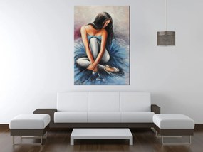 Gario Ručně malovaný obraz Tmavovlasá baletka Rozměry: 70 x 100 cm