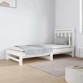 vidaXL Výsuvná postel 2x (90 x 190) cm masivní borovice [3124761] Barva: Bílá