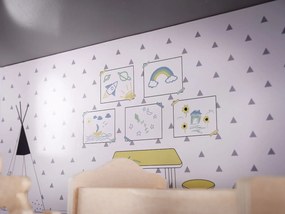 Creative Corner Dřevěný domeček pro panenky + nábytek 70cm šedý