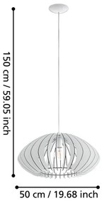 Eglo 95254 - Lustr COSSANO 2 1xE27/60W/230V