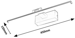 Rabalux 78001 - LED Obrazové svítidlo GATEN LED/8W/230V 3000K 45 cm