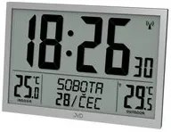 JVD RB9412.2 - Velké hodiny řízené signálem s názvem dne v češtině a venkovní teplotou