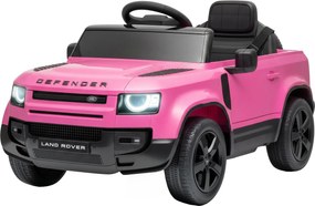 AIYAPLAY elektrické SUV pro děti Land Rover Defender 12 V dálkové ovládání Zavěšení Plynulý start 2,7–4,5 km/h Růžová
