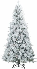 Umělý Skládací Vánoční Strom s stojanem Bílá 210 cm PE a PVC 3397503