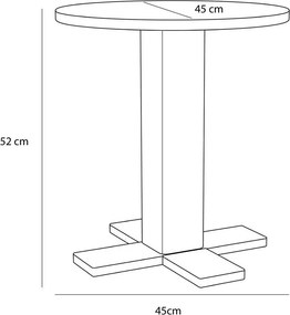 Kulatý odkládací stolek v dekoru dubu ø 45 cm Koohi – Hübsch