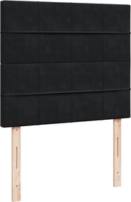 Box spring postel s matrací černá 120 x 200 cm samet 3293184