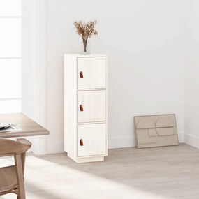 vidaXL Skříň highboard bílá 34x40x108,5 cm masivní borové dřevo