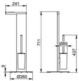 Keuco - WC podlahová souprava, bílá/chrom 04986510101