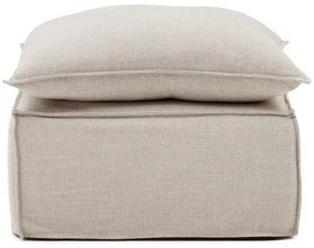 Béžová lněná podnožka Anarela – Kave Home