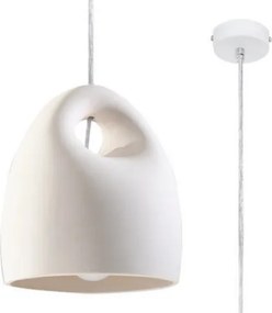 Závěsné svítidlo SOLLUX Bukano E27 1x60W bez zdroje keramika bílá SL.0842