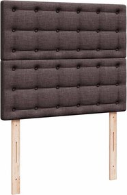 Box spring postel s matrací tmavě hnědá 120x200 cm textil 3292040