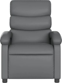 Polohovací křeslo šedé, umělá kůže 3205846