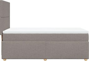 Box spring postel s matrací taupe 90x190 cm textil 3293432