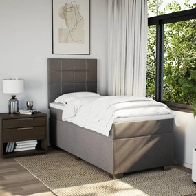 Box spring postel s matrací taupe 80x200 cm textil 3290319