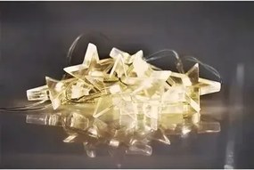 Solight 1V52-WW LED vánoční řetěz hvězdy 1.5m / 10 LED / 2 x AA / žlut