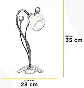 ONLI - Stolní lampa DIAMANTE 1xE14/6W/230V 35 cm