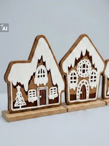 Sinsay - Vánoční dekorace ve tvaru perníkové chaloupky 2 pack - vícebarevná