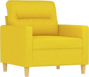 4dílná sedací souprava s poduškami světle žlutá textil 3201549