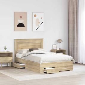 Rám postele s čelo Sonoma dub 120 x 200 cm Kompozitní dřevo 3410344