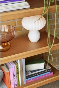 Bílá skleněná stolní lampa (výška 28 cm) Kumu – Hübsch