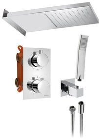 Sapho Sapho, KIMURA podomítkový sprchový set s termostatickou baterií, box, 3 výstupy, chrom, KU383-21