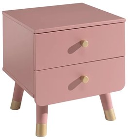 OnaDnes -20% Růžový lakovaný noční stolek Vipack Billy 43,2 x 40 cm