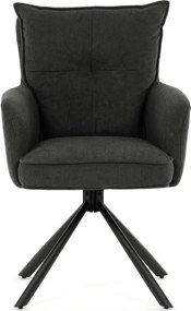 Jídelní židle HC-X1128 GREY2, manšestrová látka, šedá (60 x 67) cm