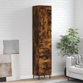 vidaXL Skříň highboard 34,5 x 34 x 180 cm kompozitní dřevo [3200215] Barva: kouřový dub