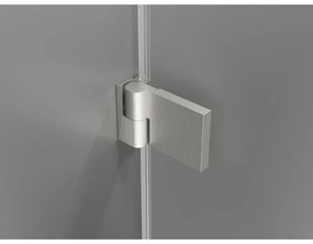 Mexen Lunar-B, výklopný sprchový kout levý 70 x 70 cm, 8mm čiré sklo, ocelový profil, 832-070-070-97-00-L