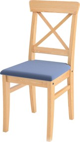 Potah na židli Ingolf s čalouněným sedákem barva tmavě modrá látka sametová