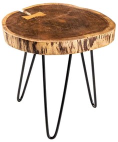 Designový odkládací stolek Island 40 cm hnědá akácie