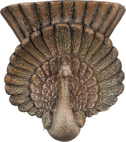 Hnědý antik květináč páv Peacock Baroque - 36*12*39 cm