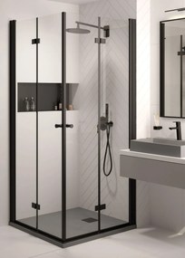 Deante Čtvercová sprchová vanička Correo 90x90 cm, granit, šedá metalic - KQR S41B