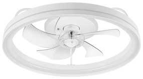 Lamkur LED Stropní svítidlo s ventilátorem FARGO LED/37W/230V bílá + DO LM-FL-2.226/BIAŁY