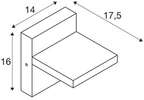SLV 1002990 Abridor, venkovní nástěnné antracitové svítidlo se senzorem LED 14W, IP54, 3000/4000K