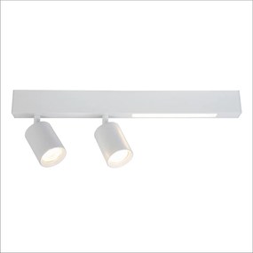 Stropní svítidlo Magnet, 2x bílé kovové stínítko + 1x LED 5W, w