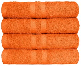 SCANquilt bavlněný ručník KLASIK oranžová osuška 100 x 150 cm