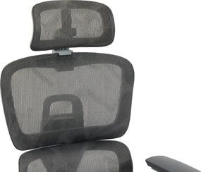 Ergonomická kancelářská židle COSMO - šedá síťovina / nosnost 150 kg