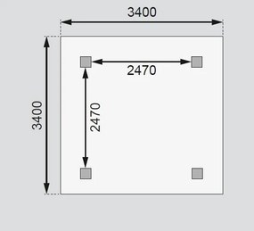 Zahradní altán vč. černého střešního šindele Dekorhome