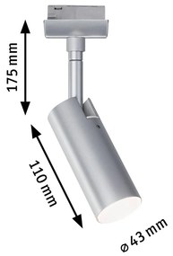 Paulmann URail Tubo LED bodovka, matný chrom