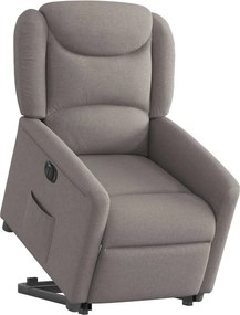 Elektrické zvedací polohovací křeslo taupe textil 3303221
