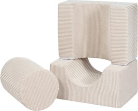 Béžové manšestrové pěnové hřiště 3 ks výška 30 cm 83x45 cm – Meowbaby