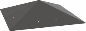 Náhradní střecha pro pavilon 3 x 3 m Vodoodpudivá střecha pavilonu UPF30+ Náhradní potah Oxfordská tkanina, 370 g/m², šedá barva