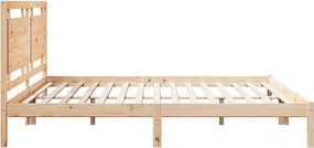 Prodloužený rám postele bez matrace 200 x 220 cm masivní dřevo 3309207