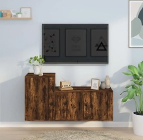 vidaXL 2dílný set TV skříněk kompozitní dřevo [3188463] Barva: kouřový dub
