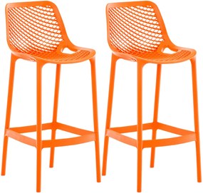 Sada 2 barových židlí Air – oranžová