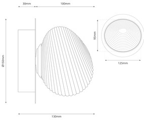 Nástěnné svítidlo Bolla, 1x grafitové skleněné stínítko, ch